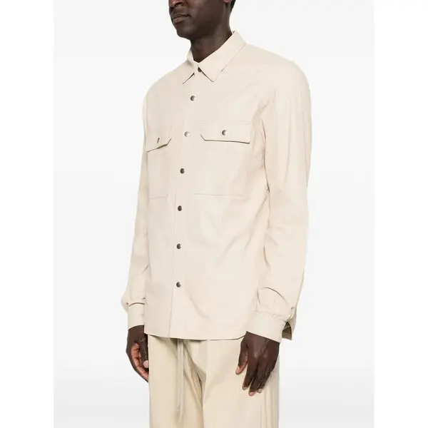 Rick Owens Leather Shirt Jacket