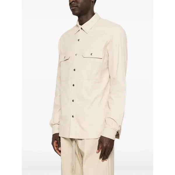 Rick Owens Leather Shirt Jacket