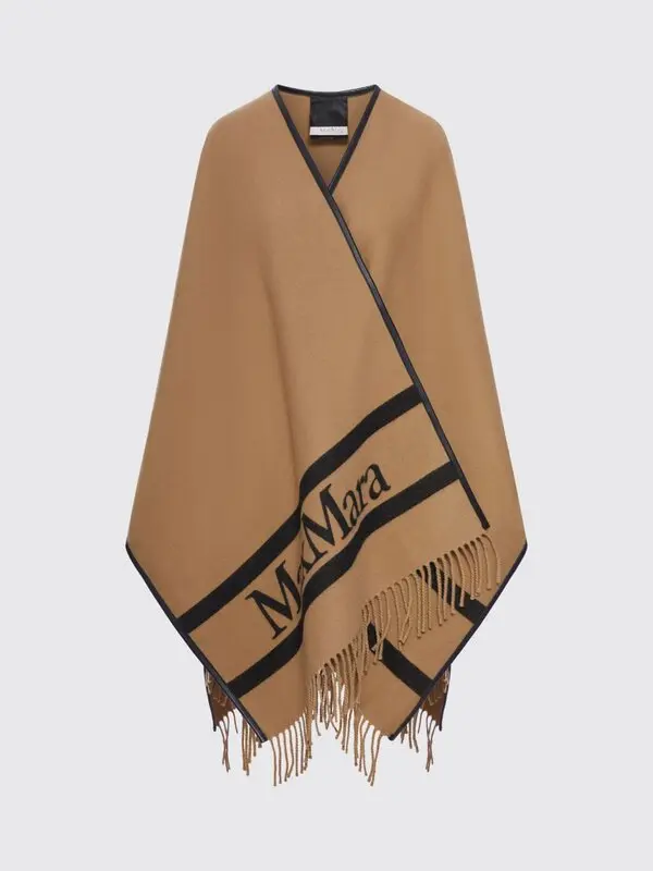 Max Mara Wool Cape With Logo