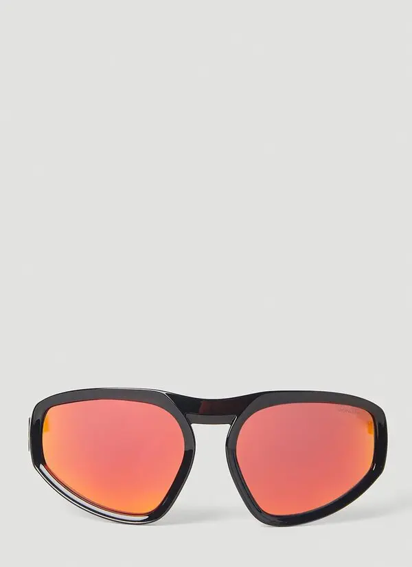 Moncler Pentagra Geometric Sunglasses - Black
