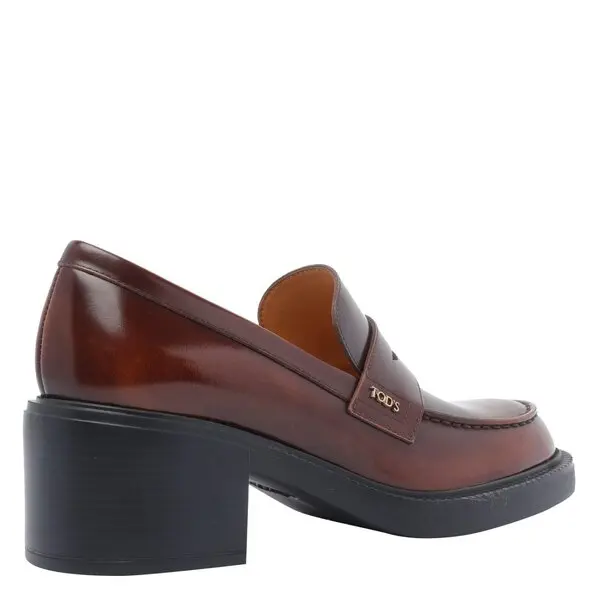 TOD'S Logo Leather Pump Loafers