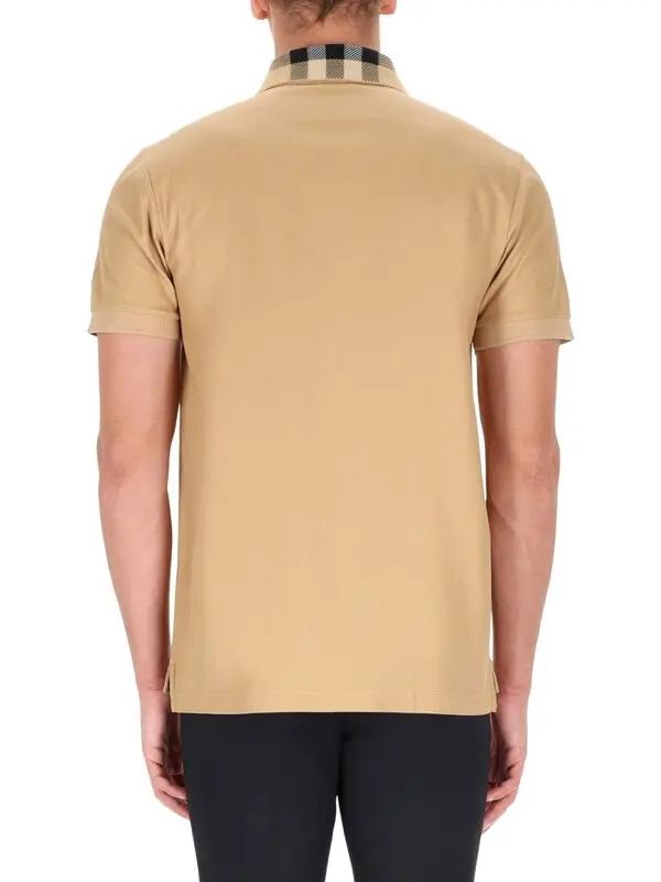 Burberry Polo Shirt With Check Collar
