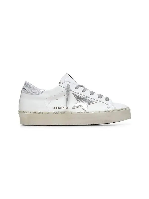 GOLDEN GOOSE Hi Star Leather Sneakers - Multicolor