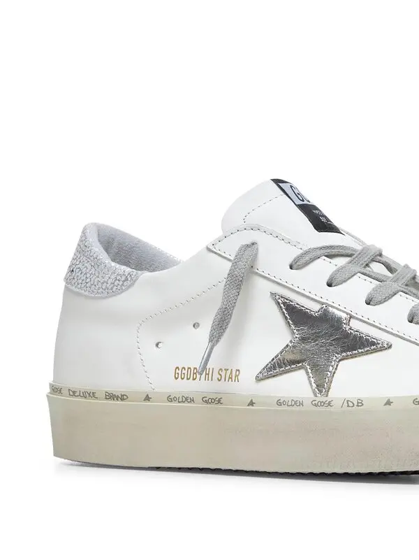 GOLDEN GOOSE Hi Star Leather Sneakers - Multicolor
