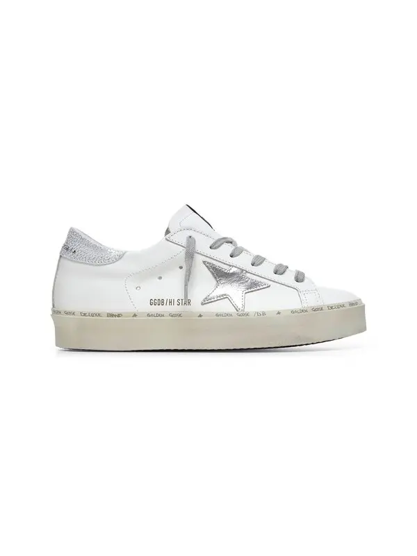 GOLDEN GOOSE Hi Star Leather Sneakers - Multicolor