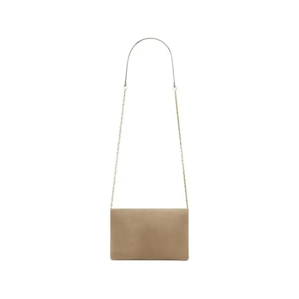 Saint Laurent Suede Shoulder Bag - Cream