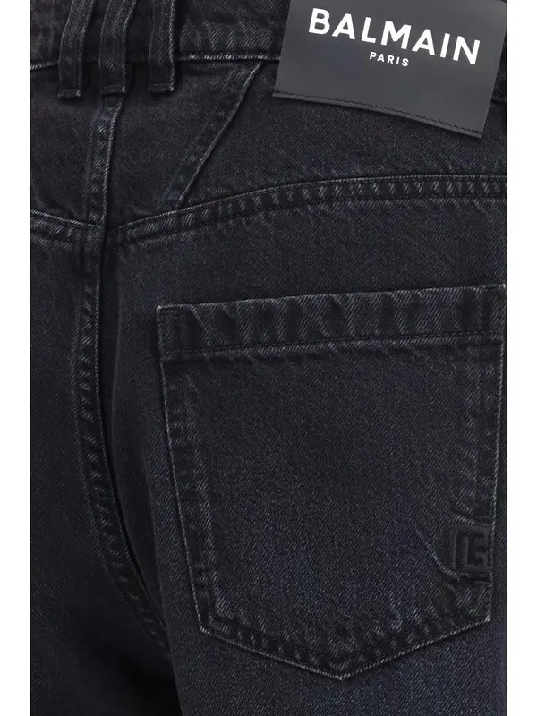 Balmain Straight-leg Denim Jeans - Black