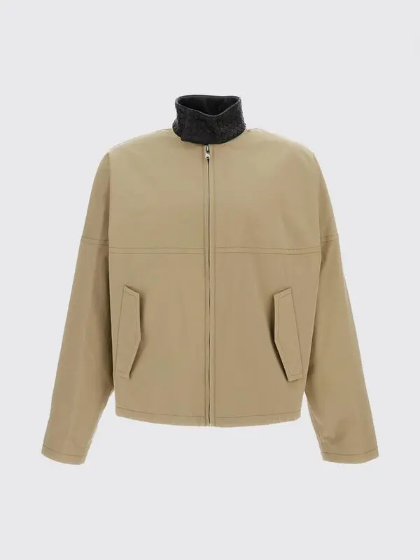 Bottega Veneta Cotton Jacket With Intrecciato Collar