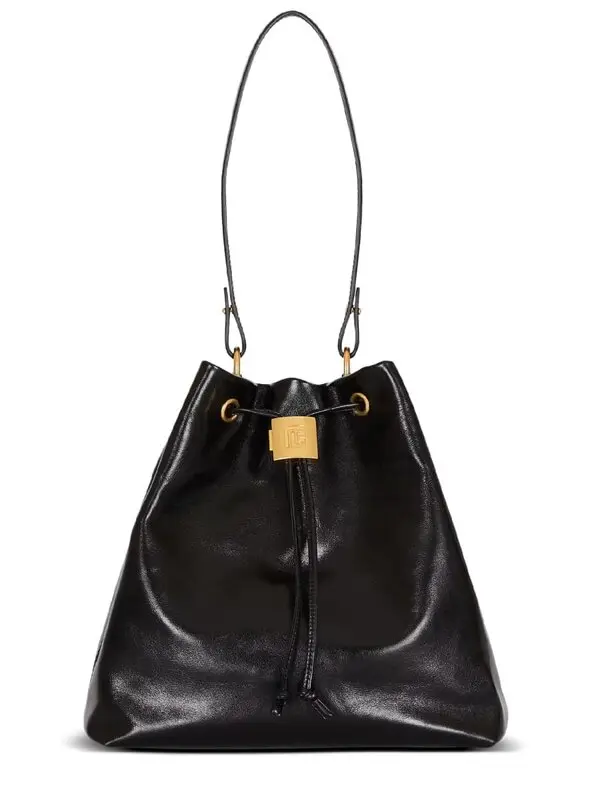 Balmain Pulse Convertible Leather Backpack