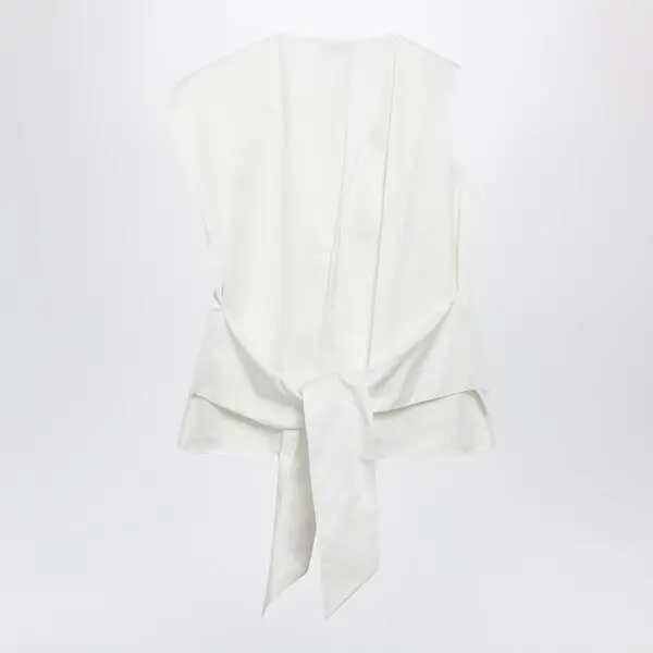 JW Anderson Cotton Satin Asymmetric Top