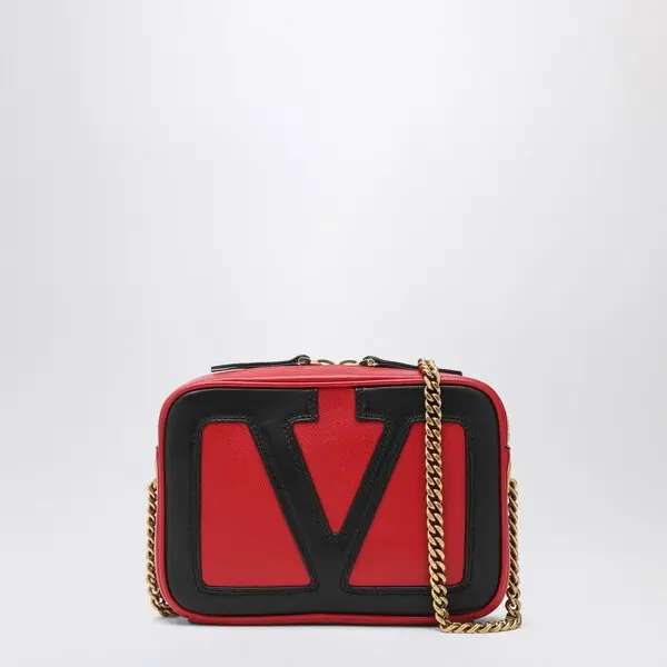 Valentino Garavani Viva Superstar Chain Belt Bag /black - Red
