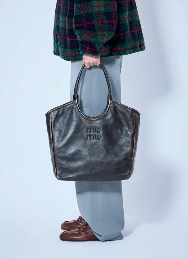 Miu Miu Ivy Leather Tote Bag