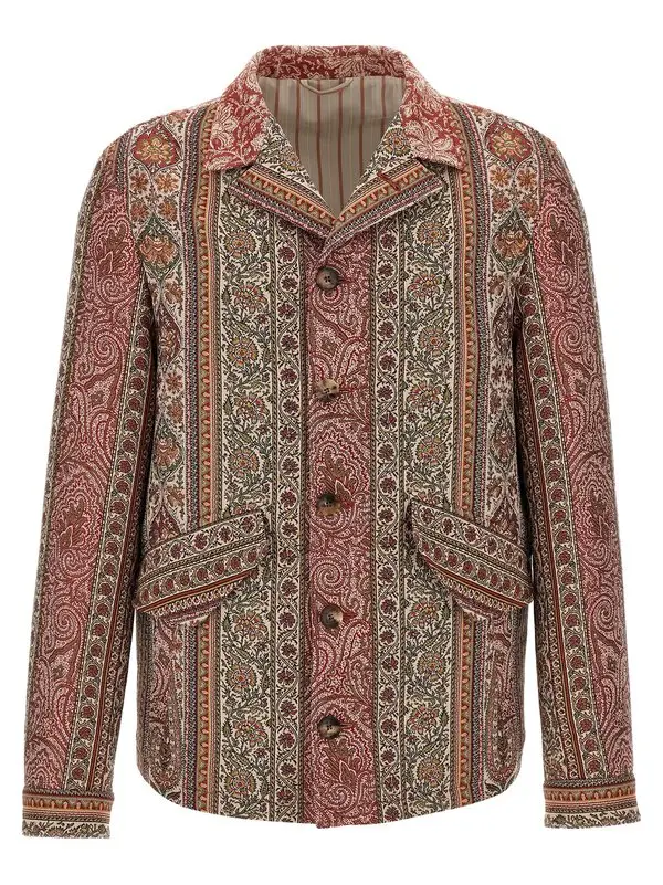 Etro Balmacaan Neck Overshirt - Multicolor