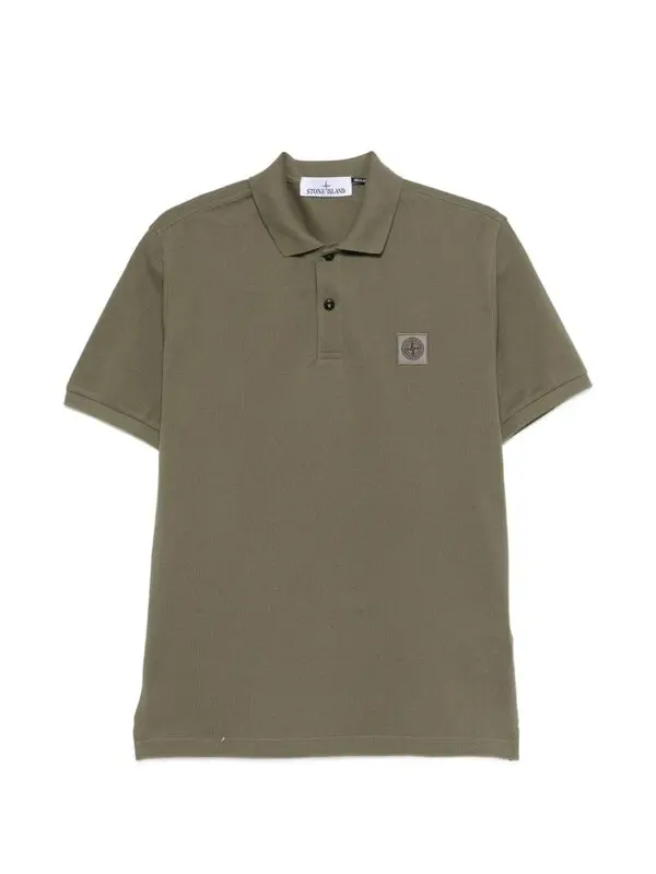Stone Island Logo Cotton Polo Shirt - Multicolor