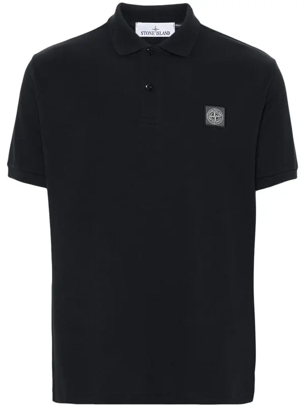 Stone Island Logo Cotton Polo Shirt - Multicolor