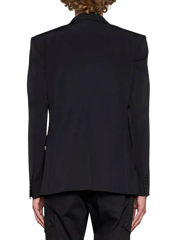 Dolce & Gabbana Black Technical Fabric Sicilia Single-breasted Blazer