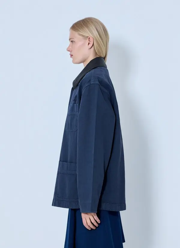 Miu Miu Single-breasted Garment-dyed Gabardine Jacket
