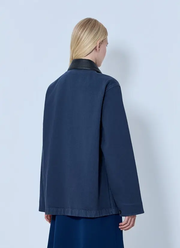 Miu Miu Single-breasted Garment-dyed Gabardine Jacket