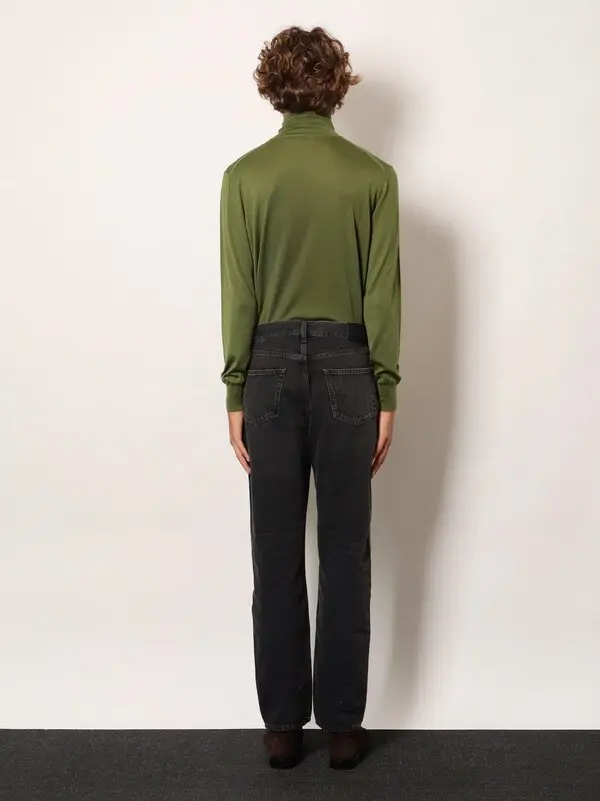 Saint Laurent Long Mick Black Denim Trousers
