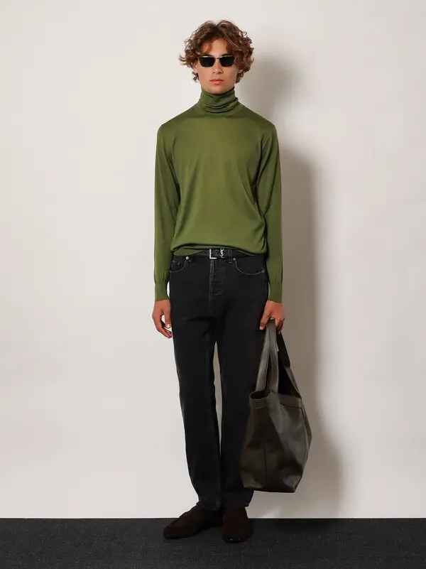 Saint Laurent Long Mick Denim Trousers - Multicolor
