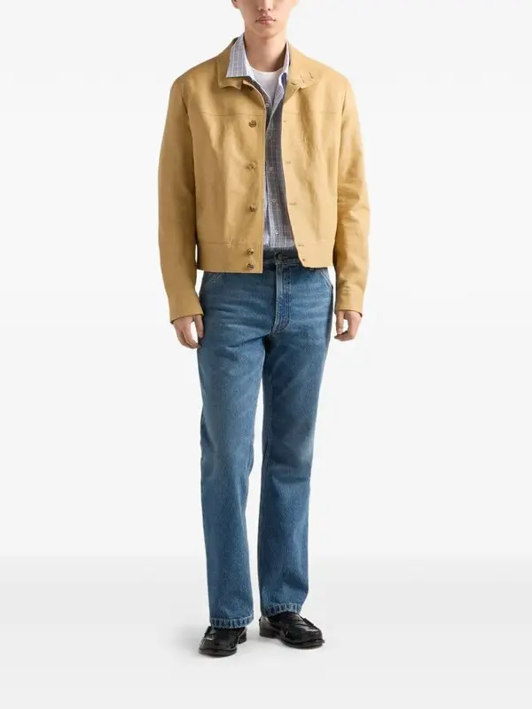 Prada Tight Fit And Regular Waist Washed Denim Jeans