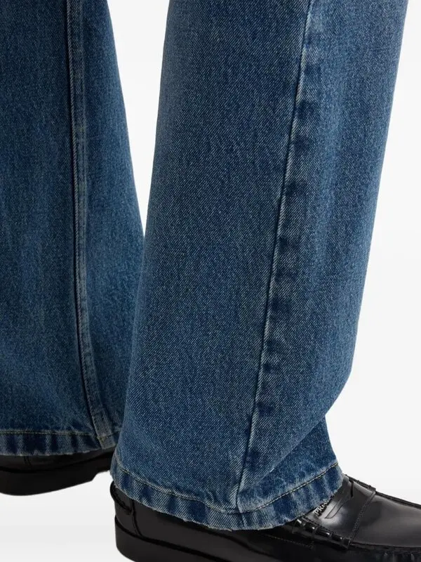 Prada Tight Fit And Regular Waist Washed Denim Jeans