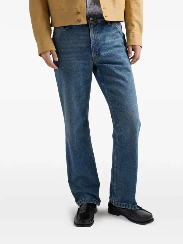 Prada Tight Fit And Regular Waist Washed Denim Jeans
