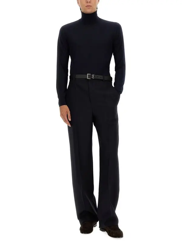 Saint Laurent Wool High Waisted Pants