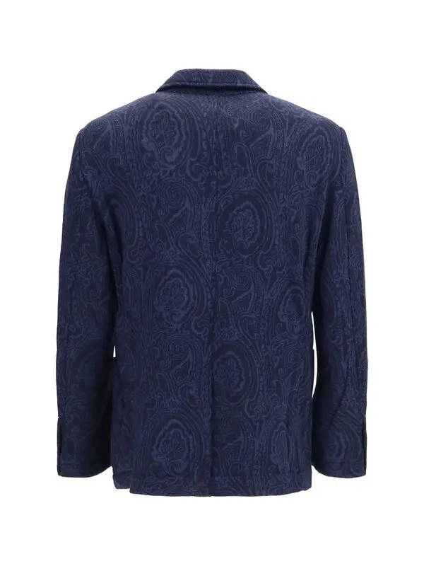 Etro Single-breasted Arnica Jacquard Wool-blend Jacket