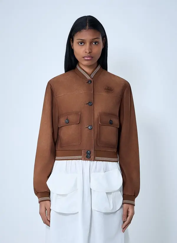 Miu Miu Suede Bomber Jacket