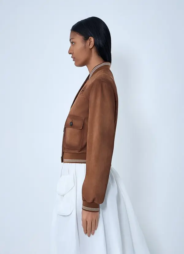 Miu Miu Suede Bomber Jacket