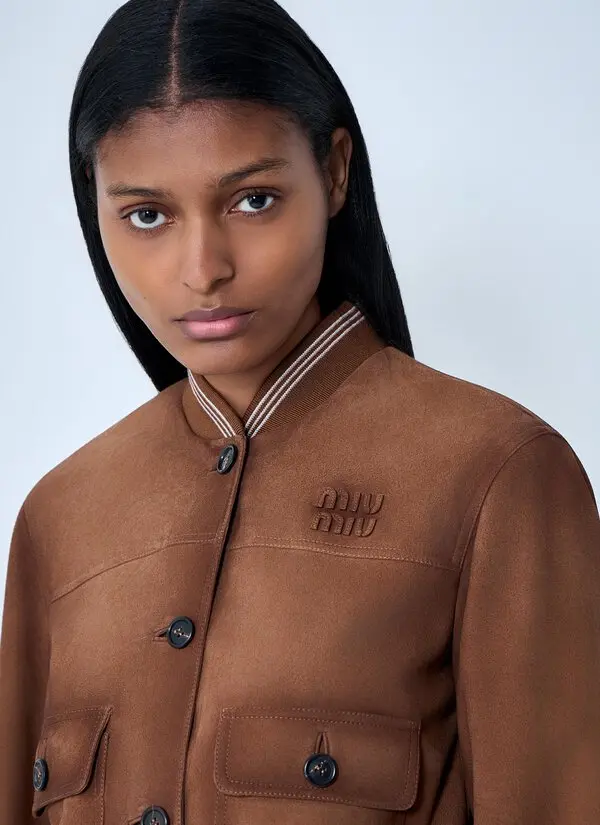 Miu Miu Suede Bomber Jacket