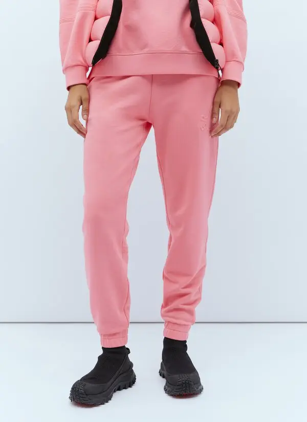 Moncler Embossed Logo Track Pants - Pink