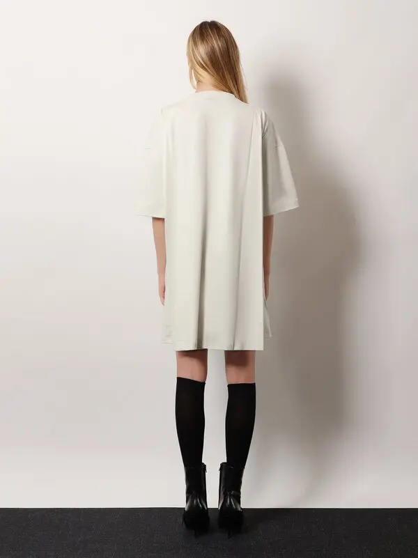 Balenciaga Cotton Jersey Semi Fitted Short Dress - Multicolor