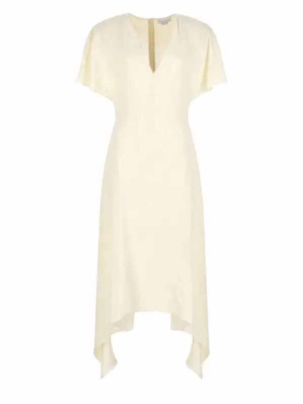 Stella McCartney V-neck Midi Dress - White