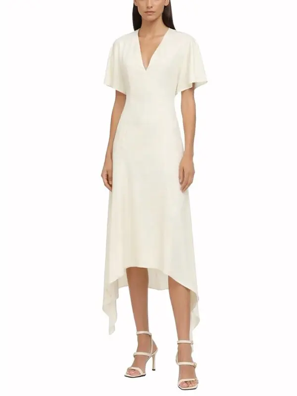 Stella McCartney V-neck Midi Dress - White