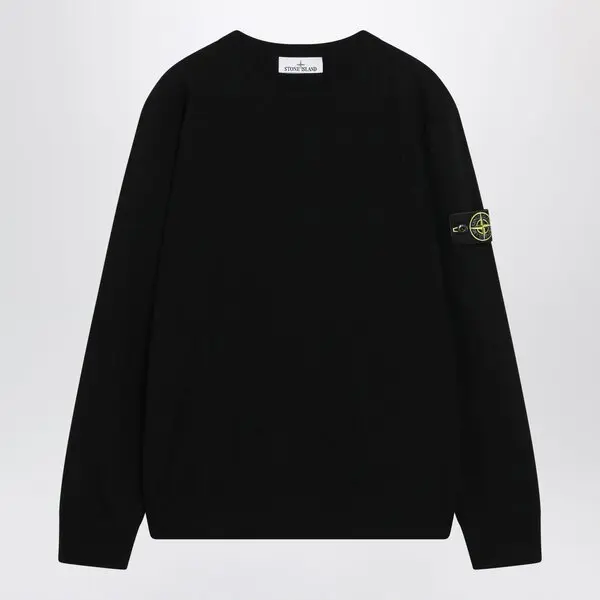 Stone Island Wool Crew-neck Sweater - Black