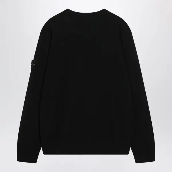 Stone Island Wool Crew-neck Sweater - Black