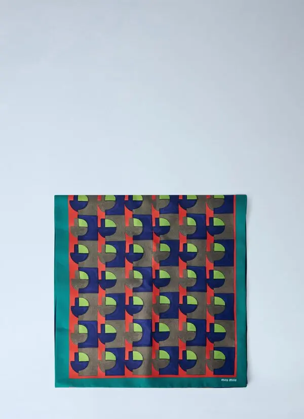 Miu Miu Printed Silk Scarf