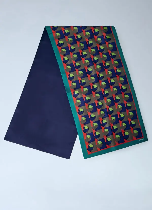 Miu Miu Printed Silk Scarf