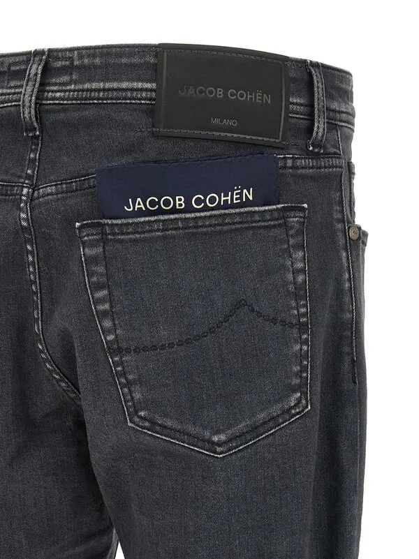 Jacob Cohen Bard Stonewashed Cotton Denim Jeans - Gray