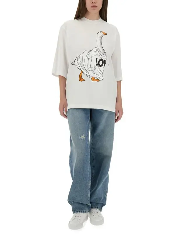 Moschino Goose Jersey T-shirt - White