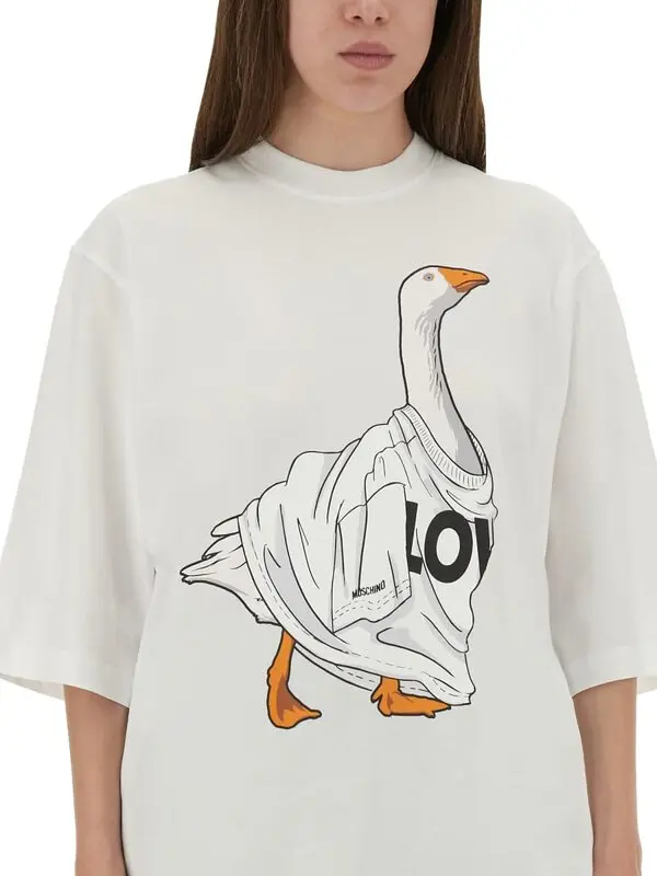 Moschino Goose Jersey T-shirt - White