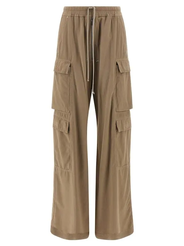 Rick Owens Double Cargo Jumbo Belas Trousers - Cream