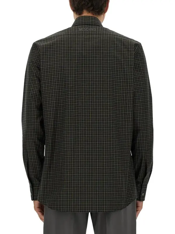 Moschino Shirt With Goose Embroidery - Gray