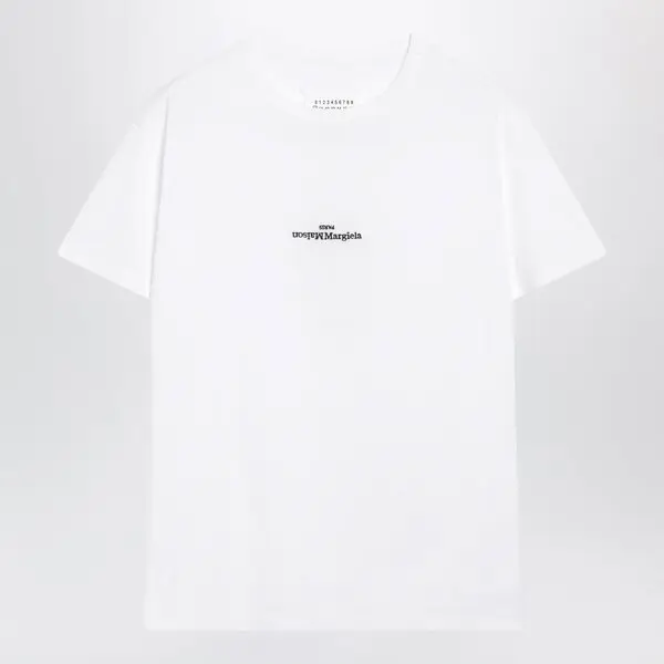 MAISON MARGIELA Cotton Jersey T-shirt With Logo Reverse - White