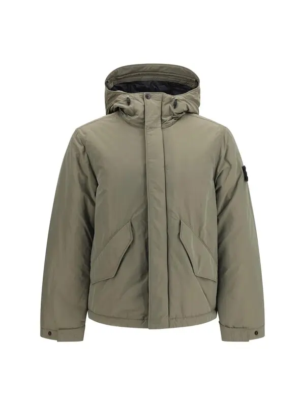 Stone Island Padded Micro Twill Jacket - Green
