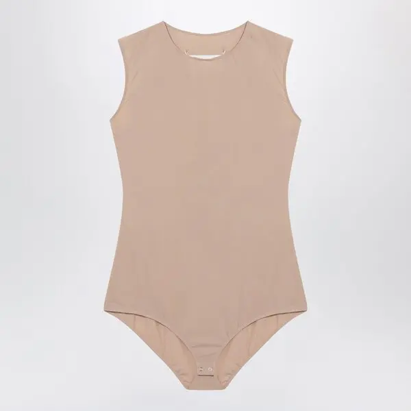 MAISON MARGIELA Bodysuit In Stretch Technical Jersey - Cream