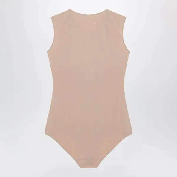 MAISON MARGIELA Bodysuit In Stretch Technical Jersey - Cream