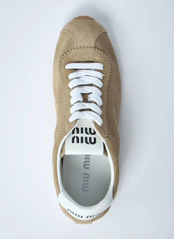 Miu Miu Plume Sneakers - Cream